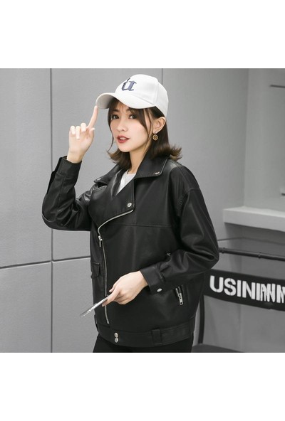 Moyan Kadın Deri Ceket (Yurt Dışından)