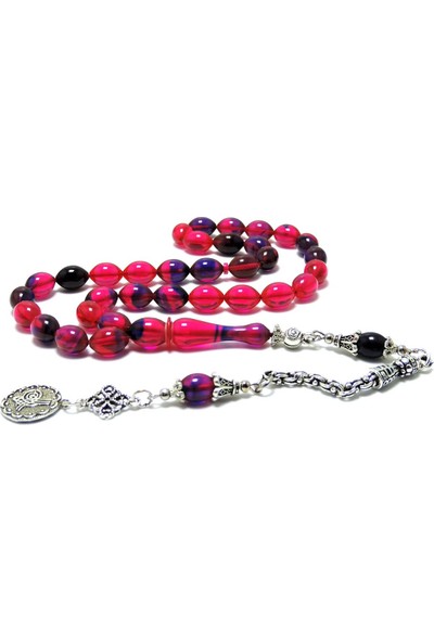 Tesbihkenti Nar Çiçeği Renk Ateş Kehribar Tesbih