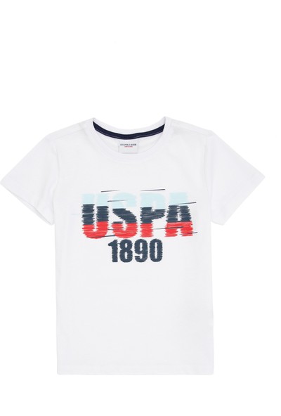 U.S. Polo Assn. Beyaz Bisiklet Yaka T-Shirt 50238333-VR013