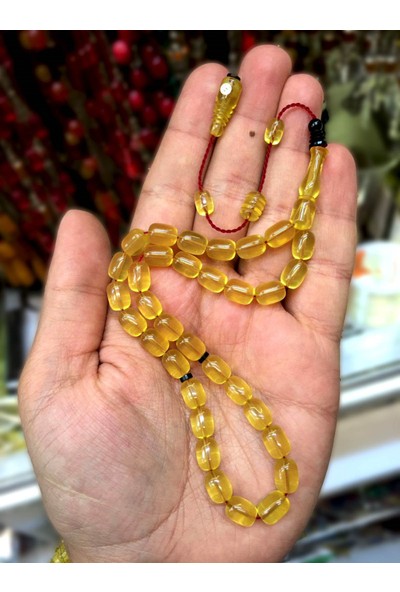 Tesbihkenti Açık Limon Sarı Kapsül Tane Zar Kehribar Tesbih Tesbihkenti Açık Limon Sarı Kapsül Tane Zar Kehribar Tesbih