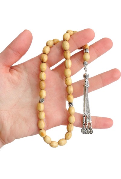 Tesbihkenti Beyzi Tane Zeytin Ağacı Tesbih Metal Püsküllü Tesbihkenti Beyzi Tane Zeytin Ağacı Tesbih Metal Püsküllü