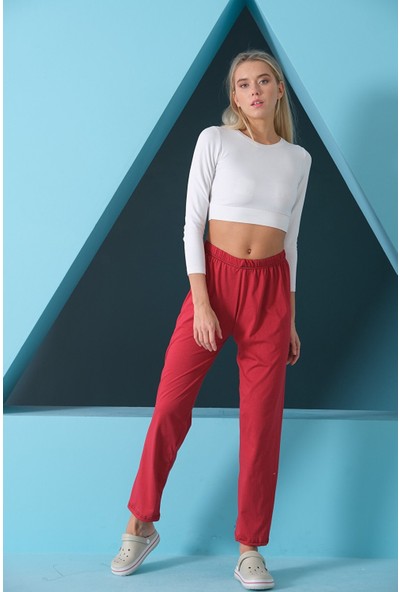 Cowa Bordo Pijama Altı