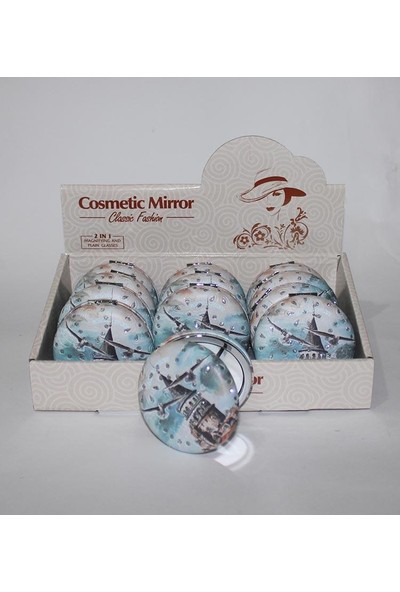 Cosmetic Mirror 1 Adet Galata Kulesi Temalı Makyaj El Aynası Cep Aynası Model 2 Cosmetic Mirror 1 Adet Galata Kulesi Temalı Makyaj El Aynası Cep Aynası Model 2