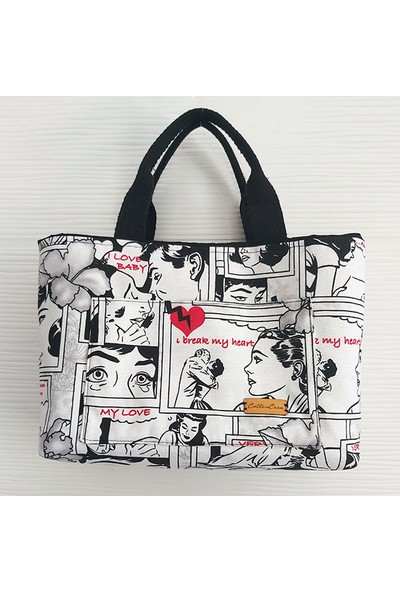 Cottoncrea Handmade Kara Roman Torbalı El Çantası