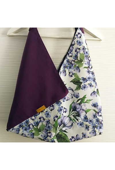 Cottoncrea Handmade Çiçek Desenli Origami Çanta