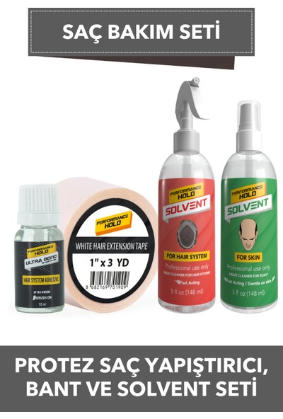 Performance Hold Ultra Bond Yapıştırıcı & Beyaz Rulo Saç Bandı 3 Metre & Cilt ve Protez Saç Solvent Seti Performance Hold Ultra Bond Yapıştırıcı & Beyaz Rulo Saç Bandı 3 Metre & Cilt ve Protez Saç Solvent Seti