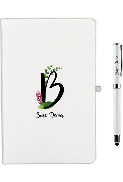 Hediye Rengi Isme Özel Pembe Çiçekli Harf Defter Kalem Seti Hediye Rengi Isme Özel Pembe Çiçekli Harf Defter Kalem Seti