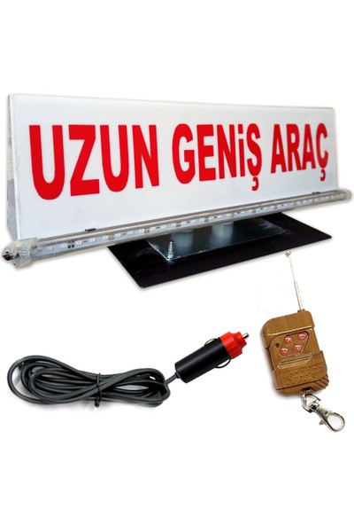 Tim Uzun ve Geniş Araç Tabelası Tepe Lambası Led Çakarlı 12 V