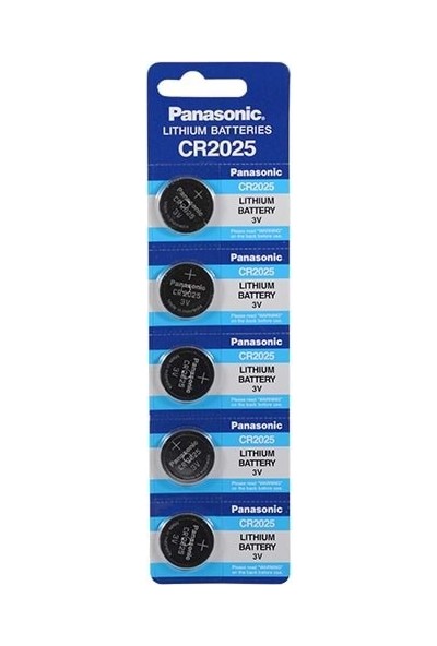 Panasonic 2025 3V Lityum Düğme Pil 5'li Paket Panasonic 2025 3V Lityum Düğme Pil 5'li Paket