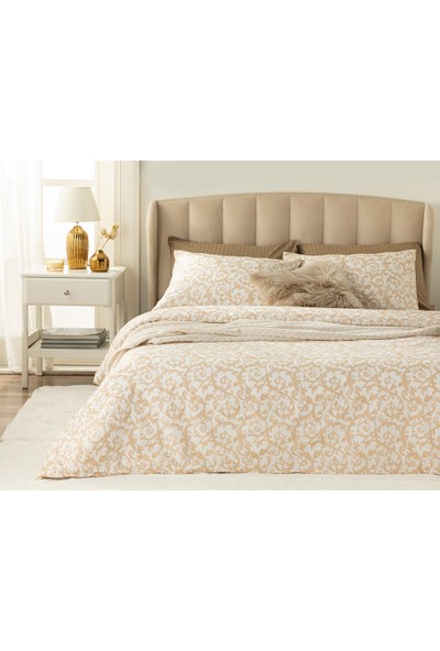 English Home Royal Sroll Pamuk Çift Kişilik Nevresim Takımı 200X220 cm Gold English Home Royal Sroll Pamuk Çift Kişilik Nevresim Takımı 200X220 cm Gold