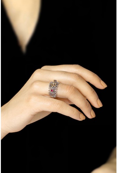 Sümer Telkari Telkari Işlemeli Tasarım Gümüş Yüzük 2517 Sümer Telkari Telkari Işlemeli Tasarım Gümüş Yüzük 2517