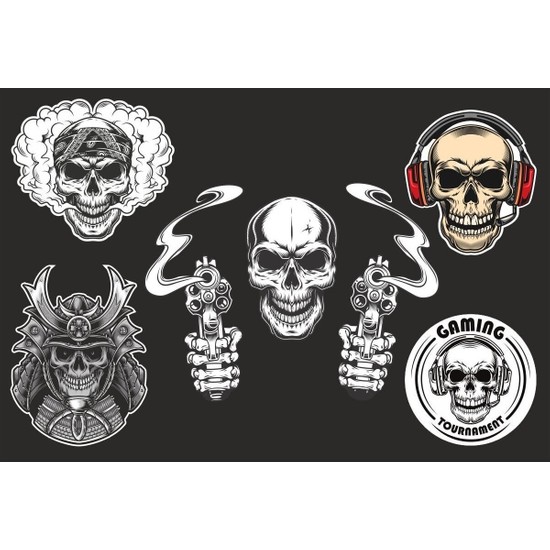 Zobar Markt 5'li Motorsiklet Kask Sticker Set 1 Adet Fiyatı