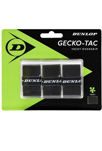 Dunlop Gecko-Tac 3'lü Siyah Tenis Overgrip Dunlop Gecko-Tac 3'lü Siyah Tenis Overgrip