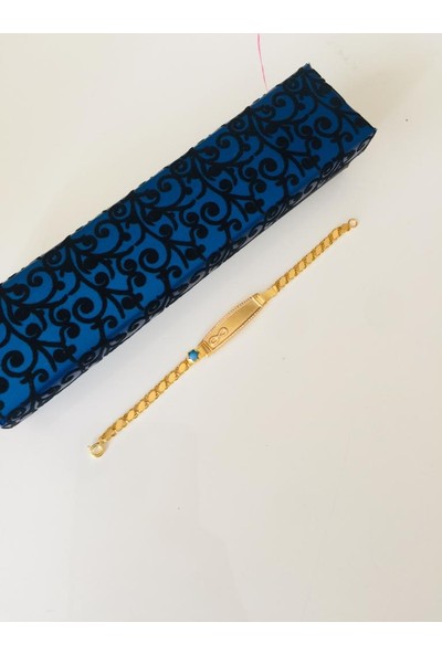 Çelikoğlu Kuyumculuk 8 Ayar Altın Bebek Çocuk Künyesi Bilekliği 1,56 gr