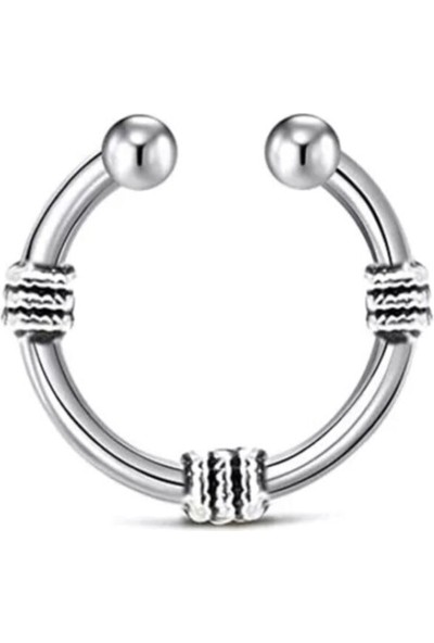 Takıconcept Deliksiz Sıkıştırma 925 Ayar Gümüş Fake Dudak Burun Kulak Piercing Septum Takıconcept Deliksiz Sıkıştırma 925 Ayar Gümüş Fake Dudak Burun Kulak Piercing Septum