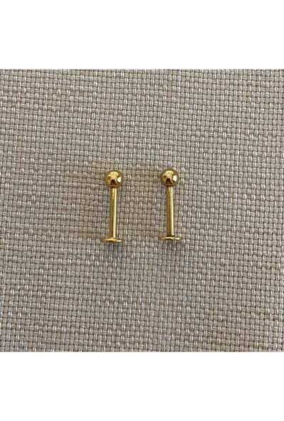 Takıconcept Gold 8mm Ikili Takım Tek Top Piercing Takıconcept Gold 8mm Ikili Takım Tek Top Piercing