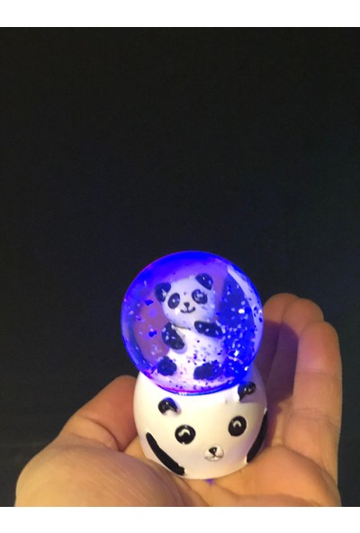 Lapidaria Panda Temalı Işıklı Kar Küresi (Orta Boy)