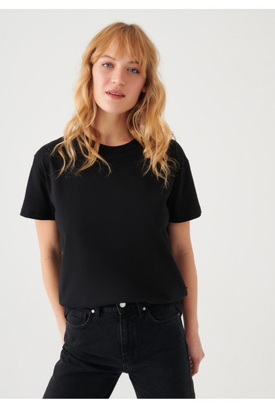 Mavi Kadın Siyah Basic Tişört 1600955-900