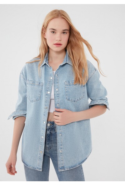 Mavi Kadın Briana All Blue Mavi Jean Gömlek 122557-33704
