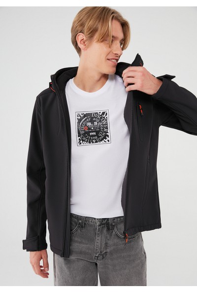 Mavi Erkek Fermuarlı Siyah Ceket 01986900