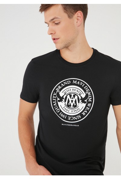 Mavi Erkek Mavi Logo Baskılı Siyah Tişört 065168-900 Mavi Erkek Mavi Logo Baskılı Siyah Tişört 065168-900