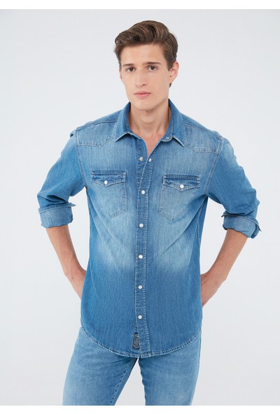 Mavi Erkek Rio Vintage Indigo Jean Gömlek 0295730932