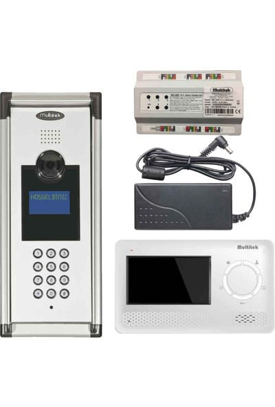 Multitek 19 Daire Mb-10 Görüntülü Diafon Beyaz Multitek 19 Daire Mb-10 Görüntülü Diafon Beyaz