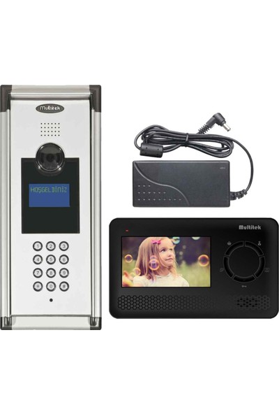 Multitek 5 Daire Mb-10 Görüntülü Diafon Siyah Multitek 5 Daire Mb-10 Görüntülü Diafon Siyah