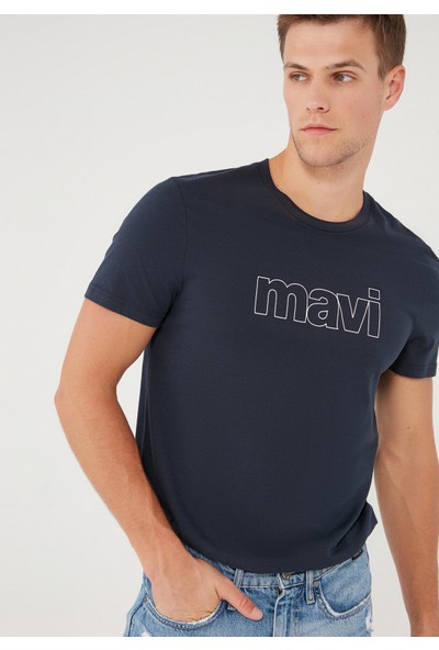 Mavi Erkek Mavi Logo Baskılı Lacivert Tişört 065781-28417