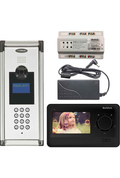 Multitek 21 Daire Mb-10 Görüntülü Diafon Siyah Multitek 21 Daire Mb-10 Görüntülü Diafon Siyah