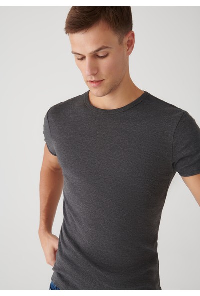 Mavi Erkek Gri Basic Tişört 063747-28392