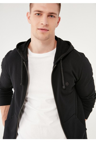 Mavi Erkek Fermuarlı Siyah Sweatshirt 065582-900