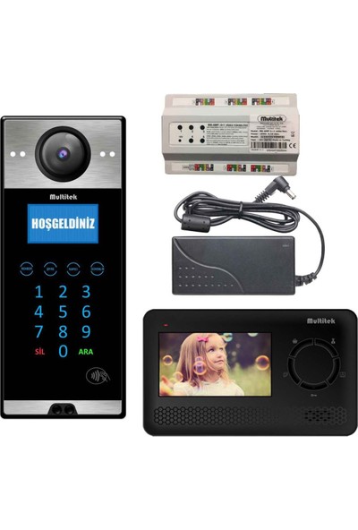 Multitek 17 Daire Mb-12 Görüntülü Diafon Siyah Multitek 17 Daire Mb-12 Görüntülü Diafon Siyah