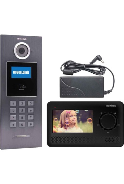 Multitek 8 Daire Mb-11 Görüntülü Diafon Siyah Multitek 8 Daire Mb-11 Görüntülü Diafon Siyah