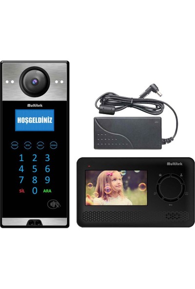 Multitek 9 Daire Mb-12 Görüntülü Diafon Siyah Multitek 9 Daire Mb-12 Görüntülü Diafon Siyah