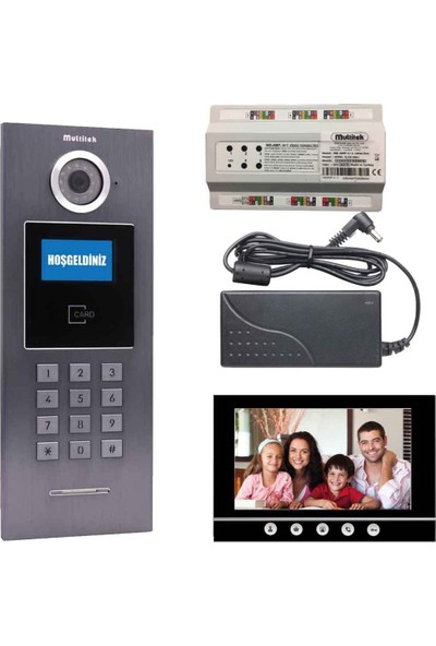 Multitek 22 Daire 7 Inç Görüntülü Diafon (Mb-11/mb-73)Siyah Multitek 22 Daire 7 Inç Görüntülü Diafon (Mb-11/mb-73)Siyah