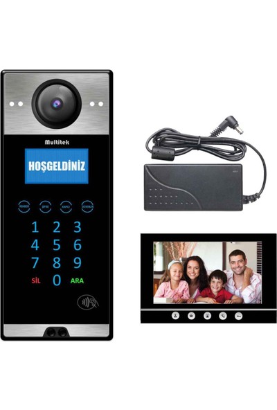 Multitek 6 Daire 7 Inç Görüntülü Diafon (Mb-12/mb-73)Siyah Multitek 6 Daire 7 Inç Görüntülü Diafon (Mb-12/mb-73)Siyah