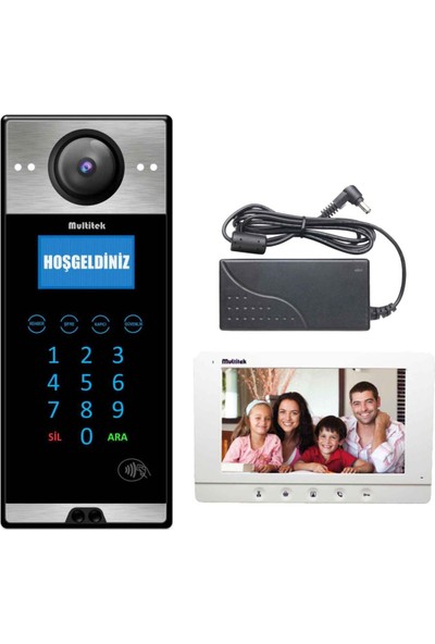 Multitek 3 Daire 7 Inç Görüntülü Diafon (Mb-12/mb-73)Beyaz Multitek 3 Daire 7 Inç Görüntülü Diafon (Mb-12/mb-73)Beyaz