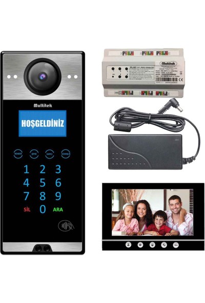 Multitek 23 Daire 7 Inç Görüntülü Diafon (Mb-12/mb-73)Siyah Multitek 23 Daire 7 Inç Görüntülü Diafon (Mb-12/mb-73)Siyah
