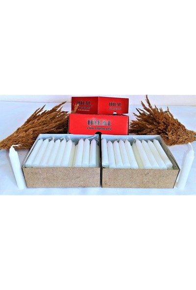 Hilal Mum Beyaz Mum 80 Li 10 cm