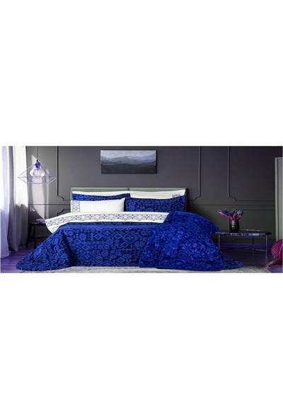 Özdilek Çeyiz Seti Etnik Lacivert