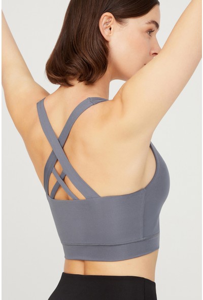 Los Ojos Antrasit Hafif Destekli Sırt Detaylı Kaplı Spor Sütyeni Criss Cross Crisscross Los Ojos Antrasit Hafif Destekli Sırt Detaylı Kaplı Spor Sütyeni Criss Cross Crisscross