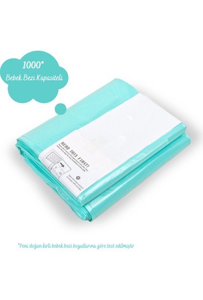 Korbell Bam Bam Korbell 16L Çöp Kutuları Ile Uyumlu 1000 Bebek Bezi Kapasiteli 1 Paket Çöp Poşeti