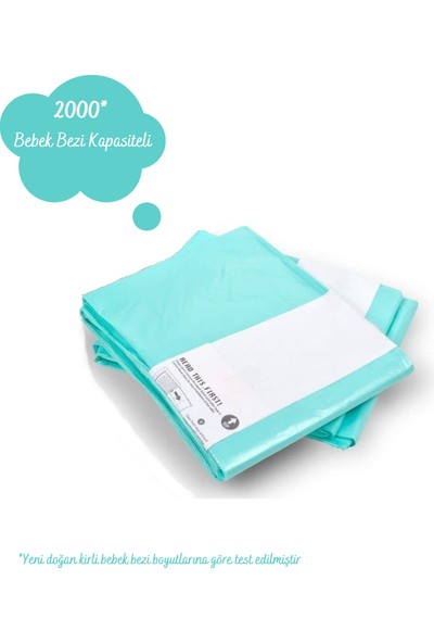 Korbell Bam Bam Korbell 16L Çöp Kutuları Ile Uyumlu 2000 Bebek Bezi Kapasiteli 2 Paket Çöp Poşeti