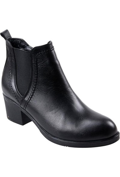 Scavia Comfort Deri 5 cm Topuklu Kadın Bot