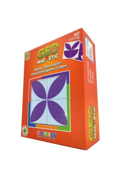 Küpss Geo Jr. Manyetik Görsel Zeka Küpleri - Geometrik Desen Oyunu - 3D Şekil Puzzle