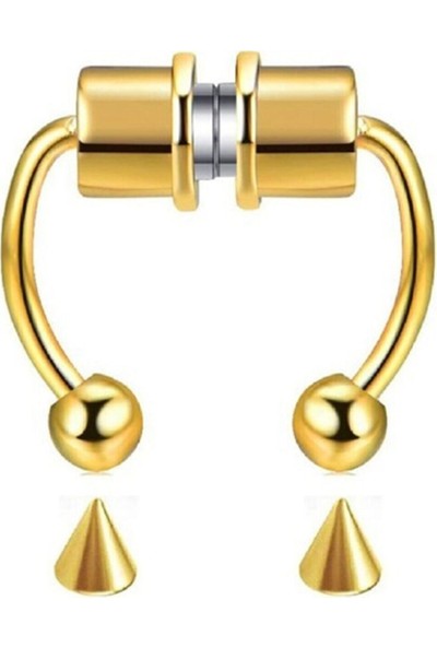 Alp Collection Çelik Mıknatıslı Septum Piercing Sarı Renk Alp Collection Çelik Mıknatıslı Septum Piercing Sarı Renk