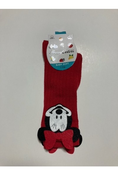 Happy Colors Mickey Mouse Dizaltı Bebek ve Çocuk Çorabı