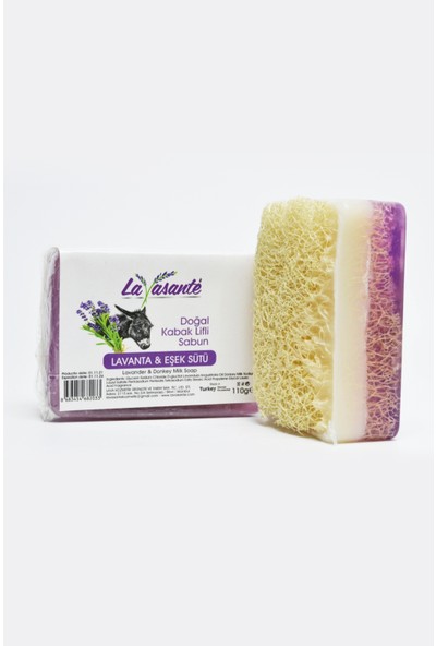 Lavasante Doğal Kabak Lifli Sabun Lavanta & Eşek Sütü