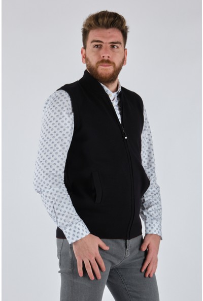 Barca Hakim Yaka Çelik Örgü Kolsuz Lacivert Erkek Yelek 2124295